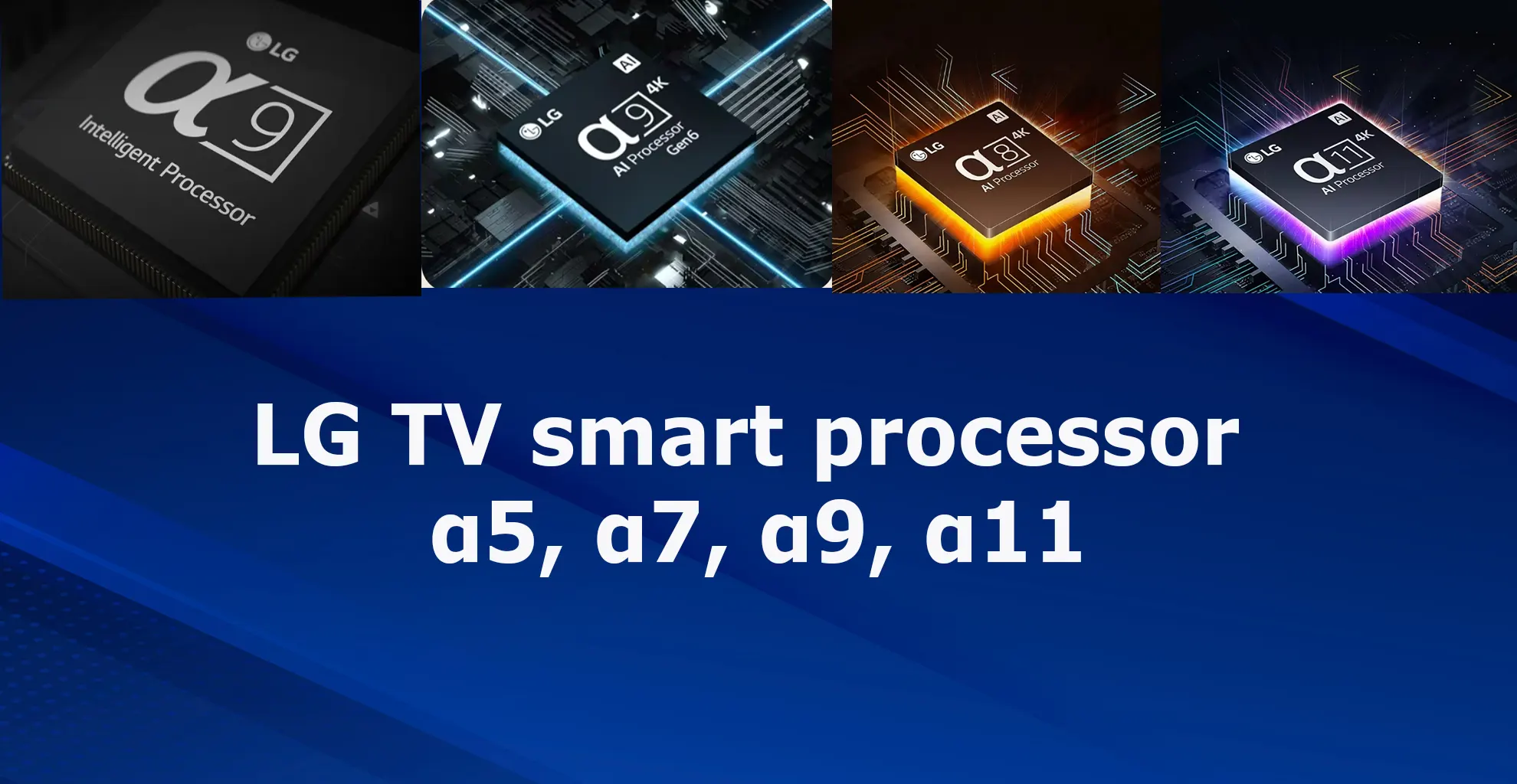 LG TV α5, α7, α9, α11 procesador inteligente: generaciones | es.tab-tv.com